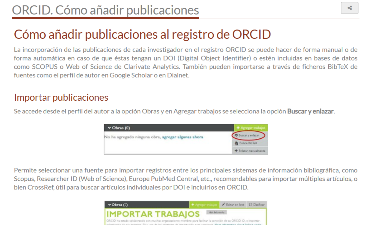 Autoria y perfiles ORCID - Biblioteca UMCH